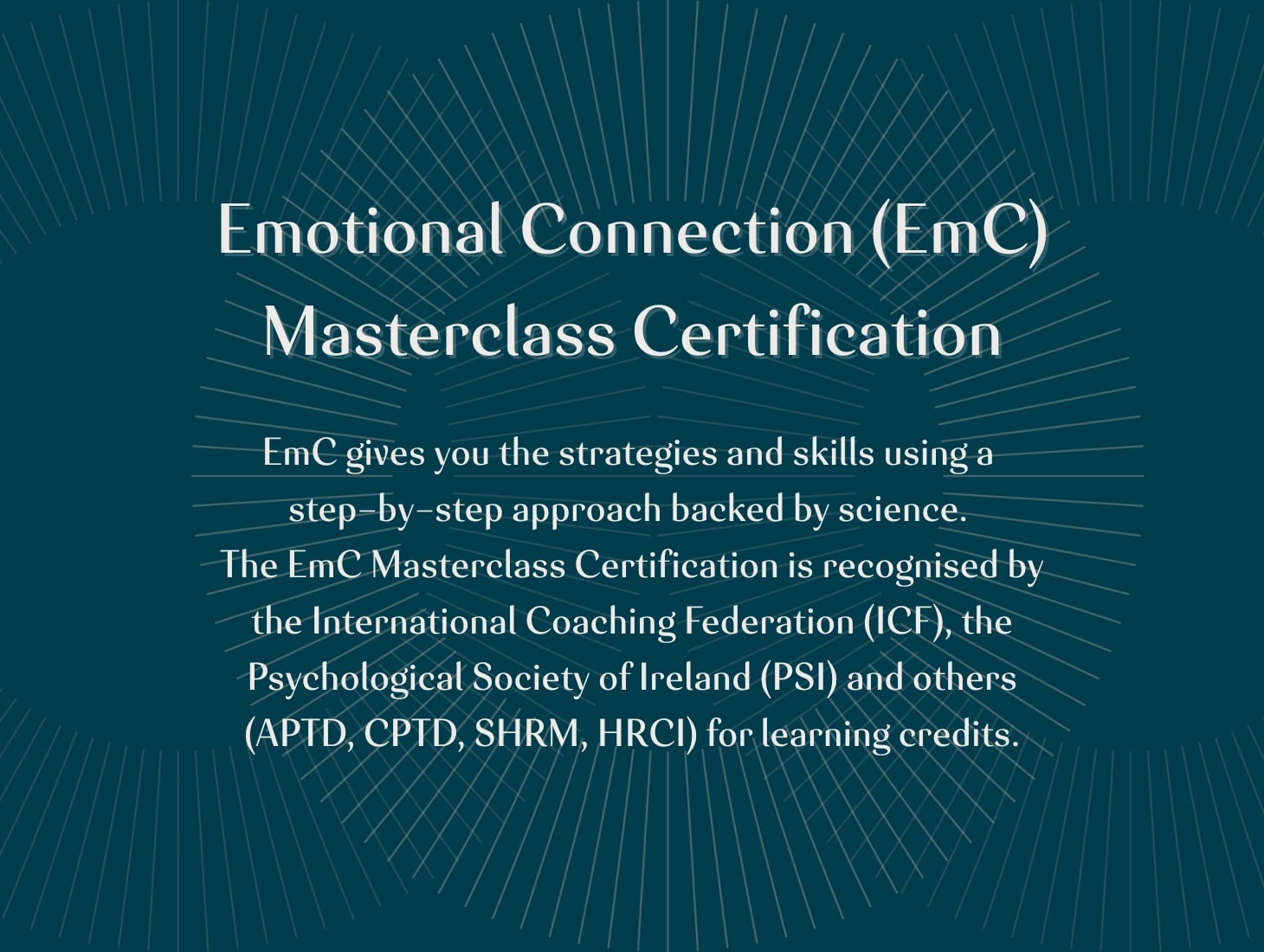 Emotional Connection (EmC) Europe Live Certification Training
